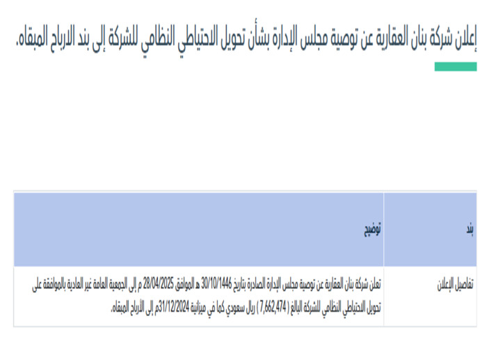 Saudi Exchange announces the termination of the market making agreement ...